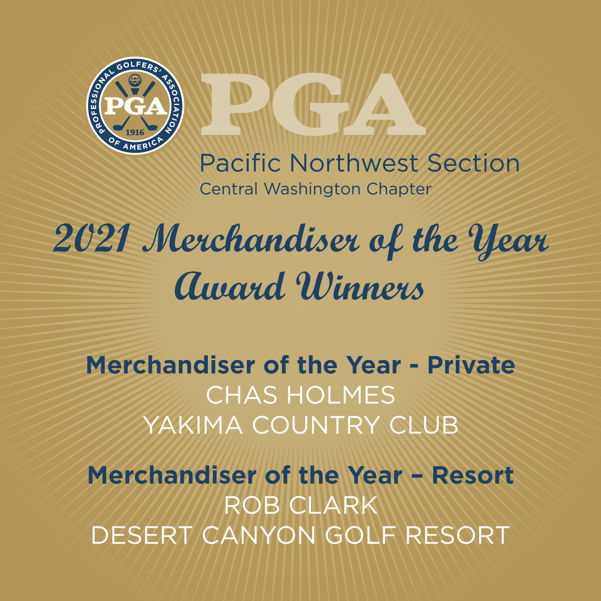 2021 CWC PGA Award Winners! – Central Washington Chapter PGA